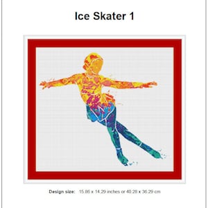 Ice Skater Cross Stitch Pattern 1 Instant Download Instant PDF Download ...