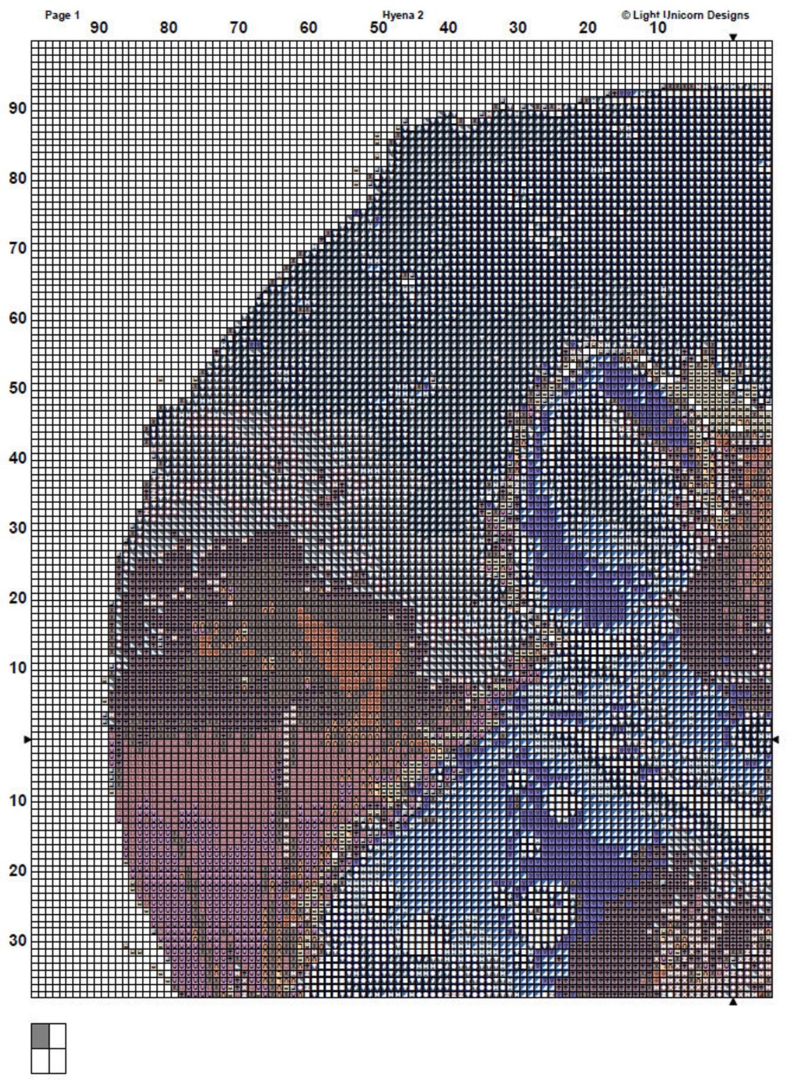 Hyena Cross Stitch Pattern 2 Instant PDF Download Baby Hyena - Etsy