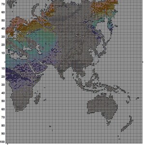 World Map Cross Stitch Pattern 4 Instant PDF Download - Earth ...
