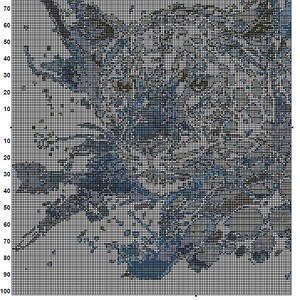 Snow Leopard Cross Stitch Pattern 11 Instant PDF Download - Leopard Watercolor Cross Stitch ...