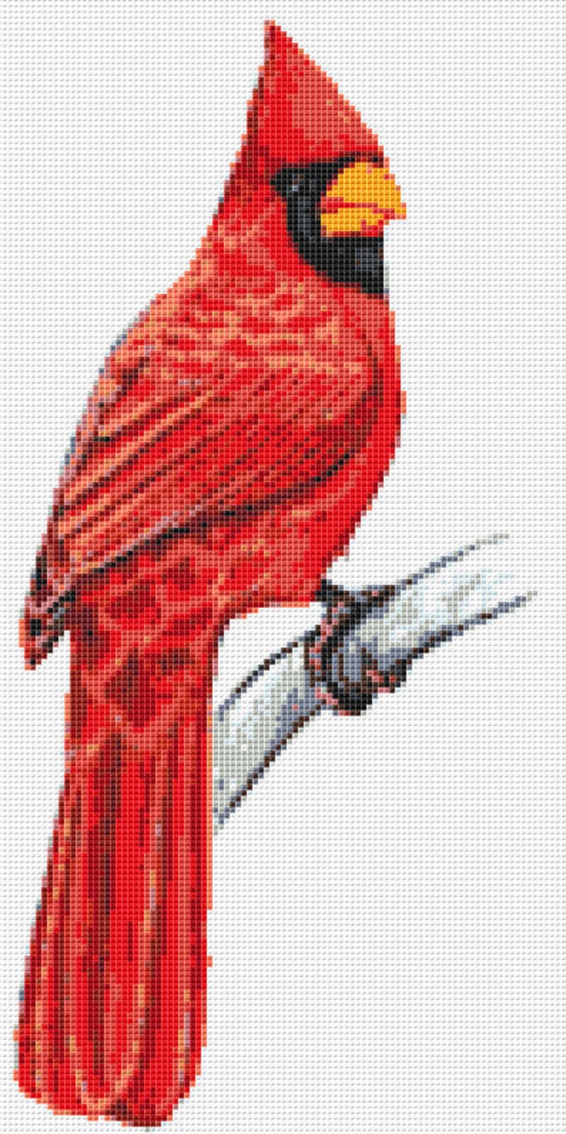 Cardinal Cross Stitch Pattern 3 Instant PDF Download - Etsy
