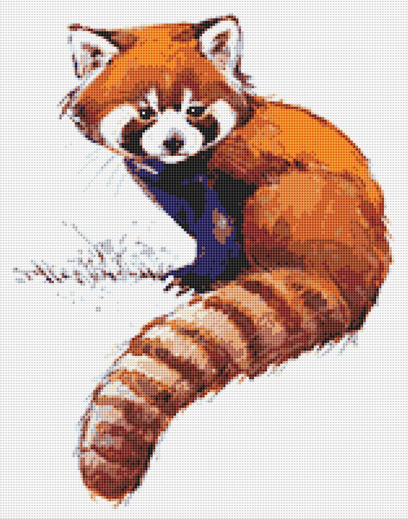 Red Panda Bear Cross Stitch Pattern 1 Instant PDF Download - Etsy