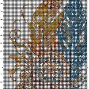 Steampunk Feathers Cross Stitch Pattern 1 Instant PDF Download ...