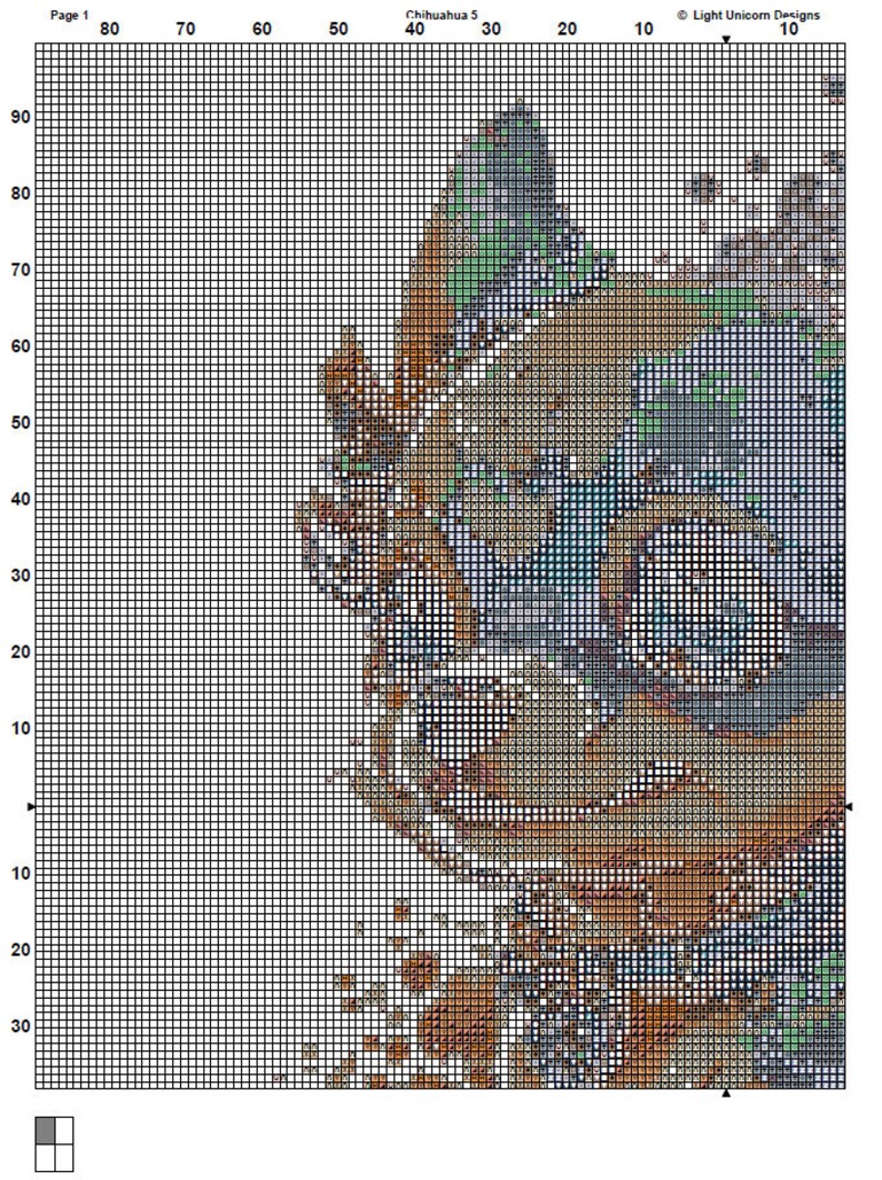 Chihuahua Cross Stitch Pattern 5 Instant PDF Download Dog - Etsy