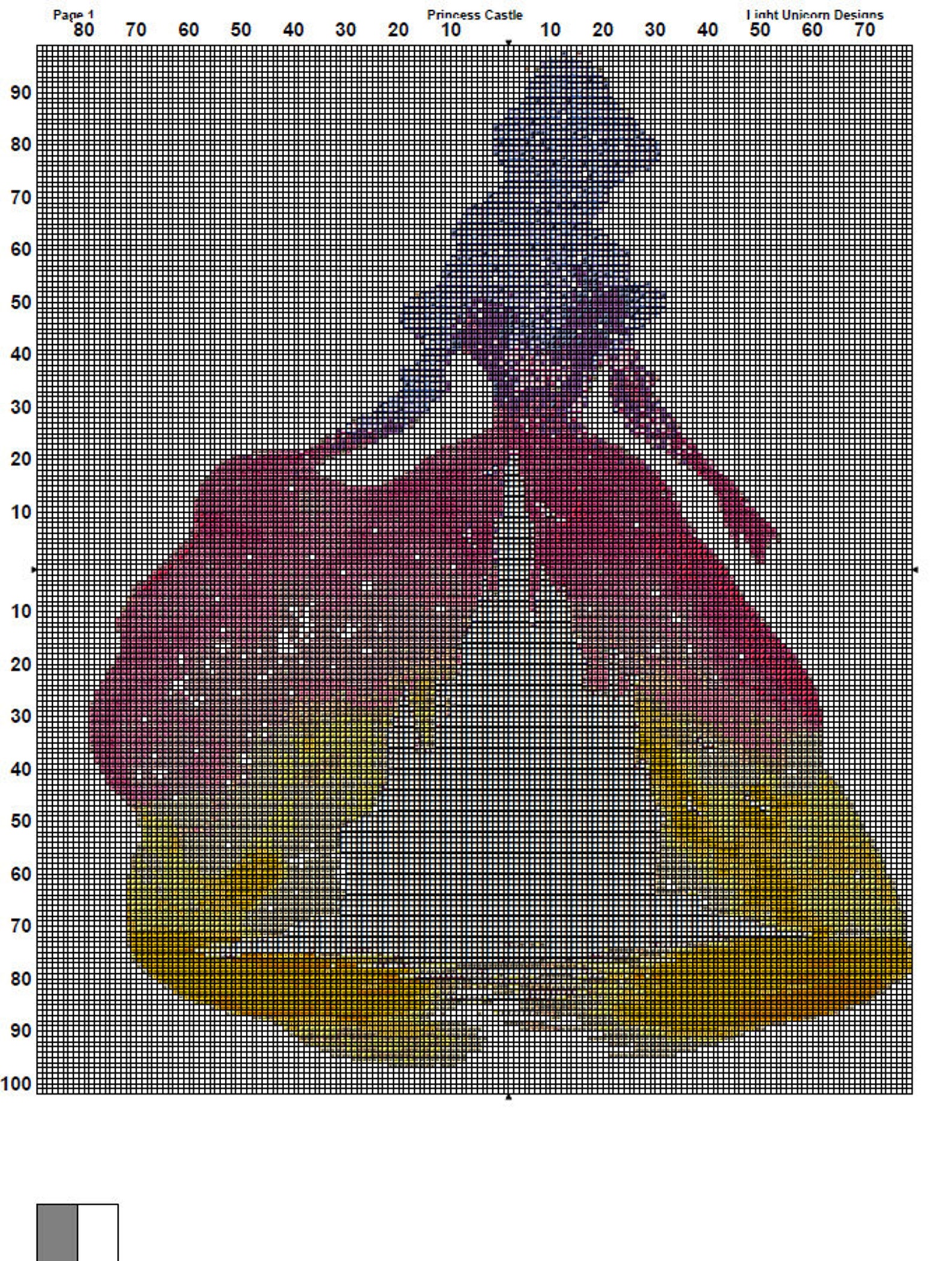 Princess Castle Stitch Pattern 10 Instant PDF Download Princess ...