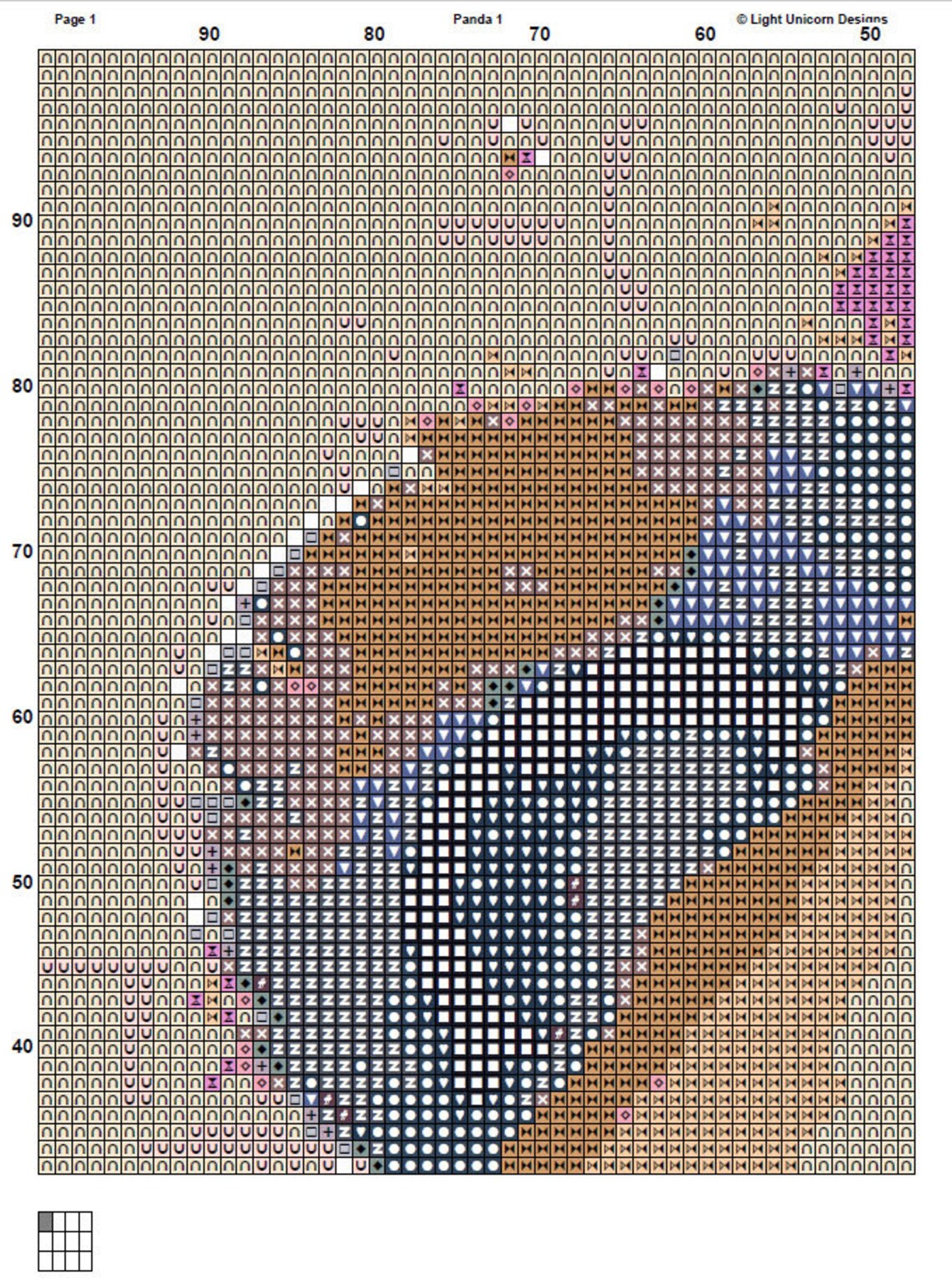 Panda Cross Stitch Pattern 1 Instant Download Instant PDF - Etsy