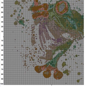 Frog Cross Stitch Pattern 2 Instant PDF Download - Frog Watercolor ...