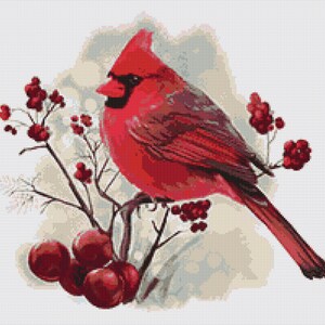 Cardinal Cross Stitch Pattern 1 Instant PDF Download - Etsy