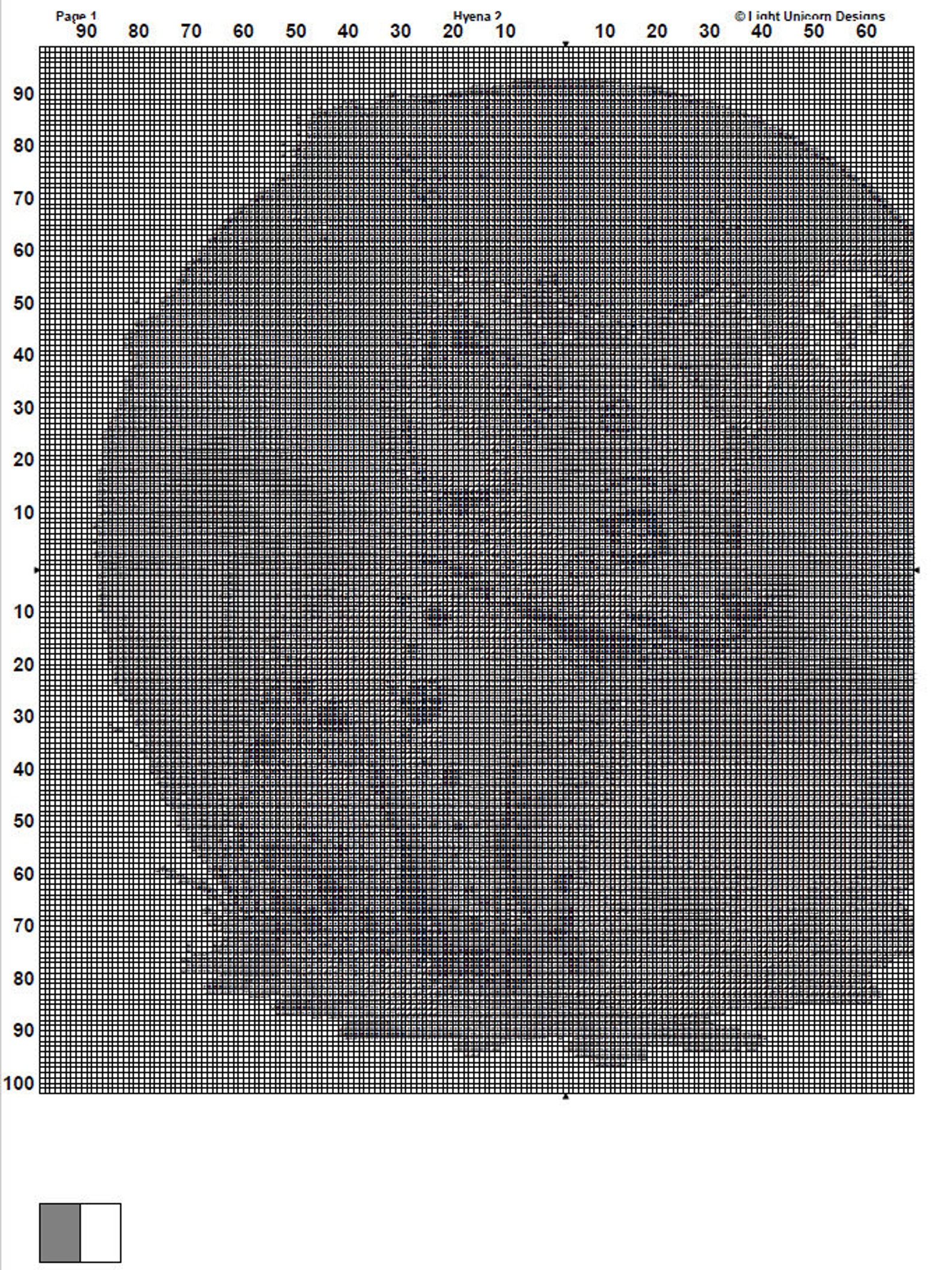 Hyena Cross Stitch Pattern 2 Instant PDF Download Baby Hyena - Etsy