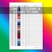 DMC to Cosmo Conversion Chart PDF Instant Download | Cross Stitch Chart ...