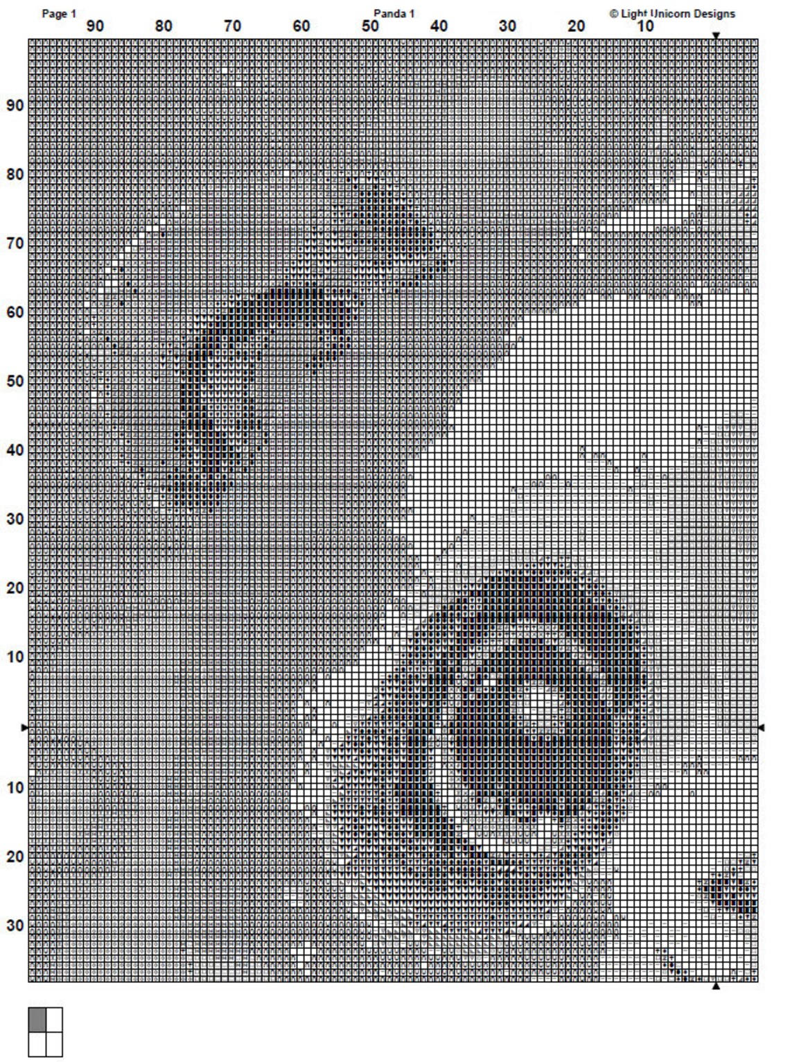 Panda Cross Stitch Pattern 1 Instant Download Instant PDF - Etsy