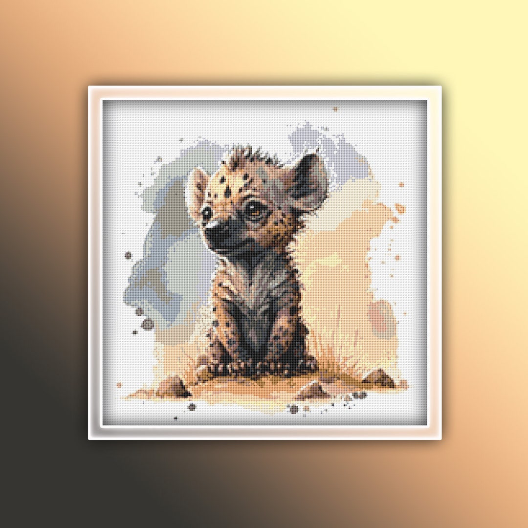 Hyena Cross Stitch Pattern 9 Instant PDF Download - Baby Hyena ...