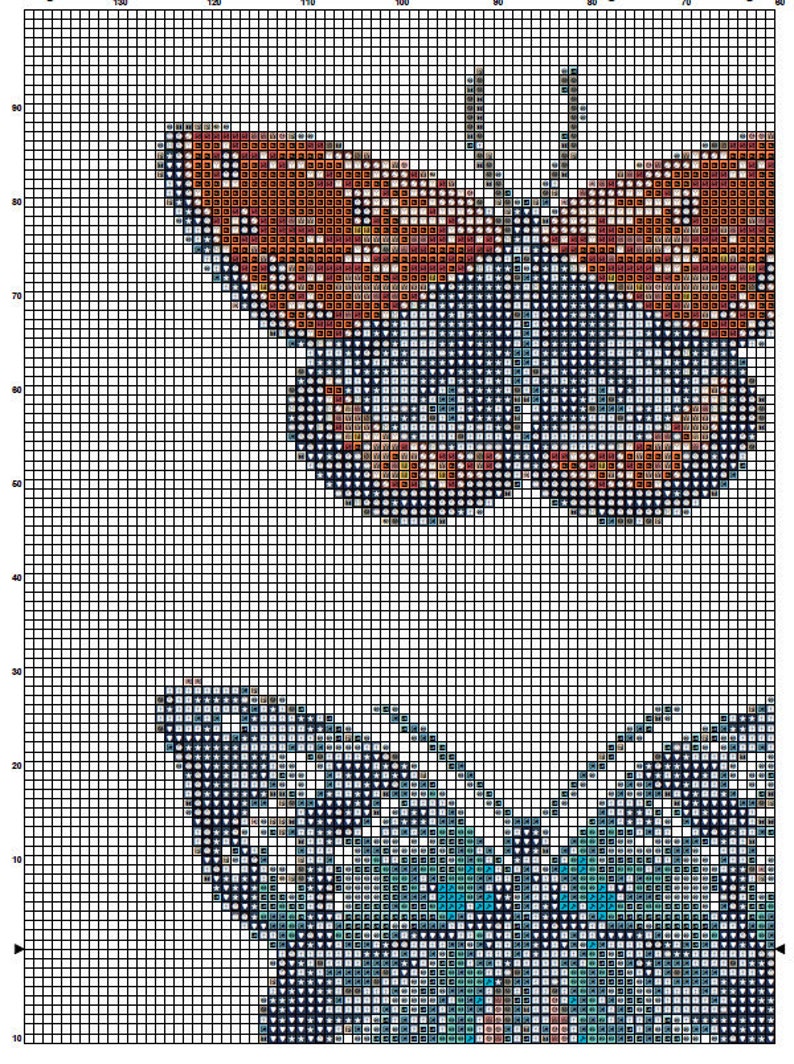 Butterflies Cross Stitch Pattern 2 Instant PDF Download - Etsy