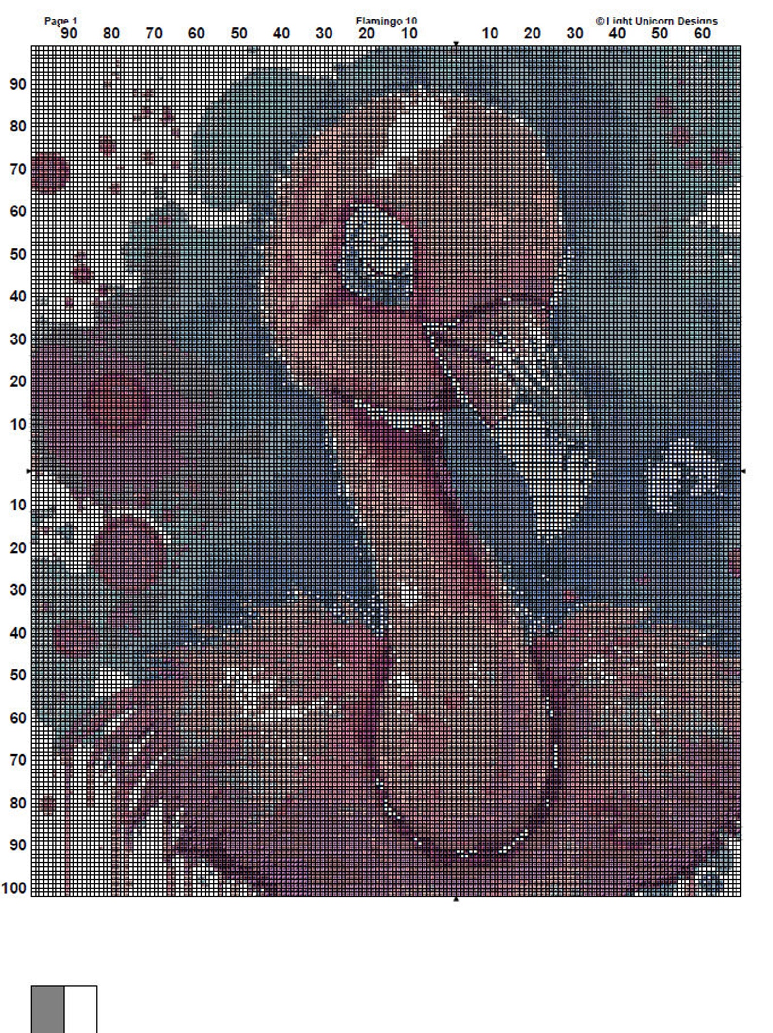 Flamingo Cross Stitch Pattern 10 Instant PDF Download - Etsy