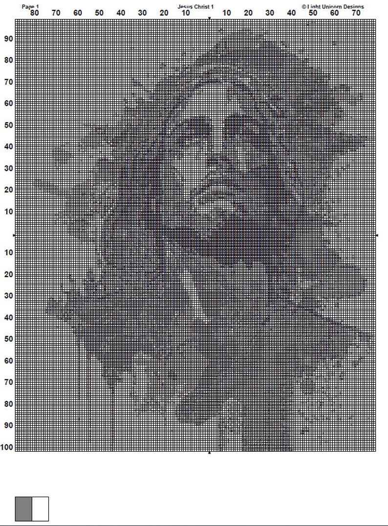 Jesus Christ Cross Stitch Pattern 1 Instant PDF Download - Jesus of ...