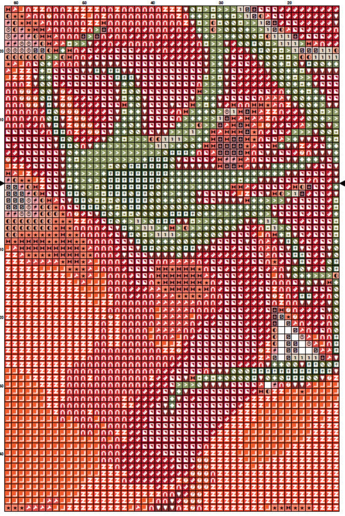 Tomatoes Cross Stitch Pattern 1 Instant PDF Download Tomato - Etsy