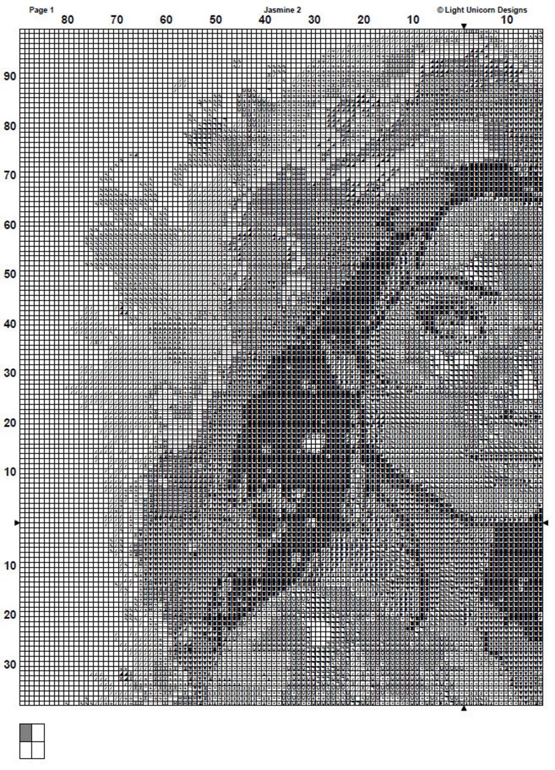 Jasmine Cross Stitch Pattern 2 Instant PDF Download - Princess ...