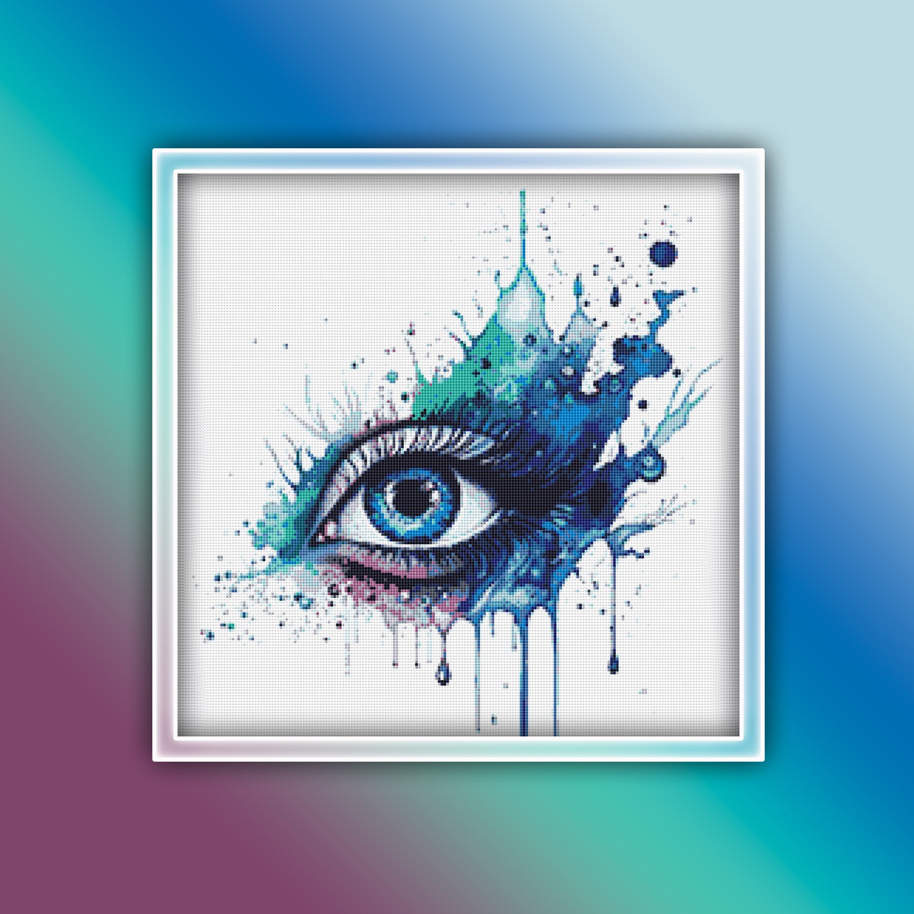 Blue Eye Cross Stitch Pattern 1 Instant PDF Download - Blue Eye ...