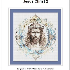 Jesus Christ Cross Stitch Pattern 2 Instant PDF Download - Jesus of ...