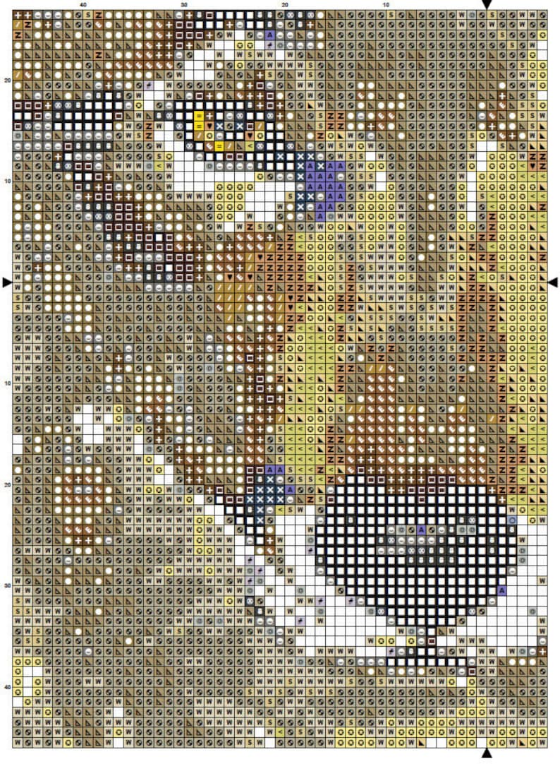 Wolf Cross Stitch Pattern 1 Instant PDF Download Wolf - Etsy