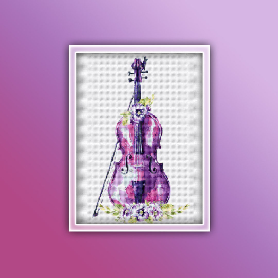 Violin Cross Stitch Pattern 1 Instant PDF Download - Violin Ball ...