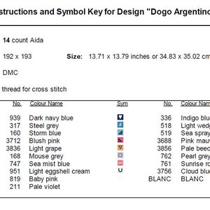 Dogo Argentino Cross Stitch Pattern Instant PDF Download - Mastiff Dog ...