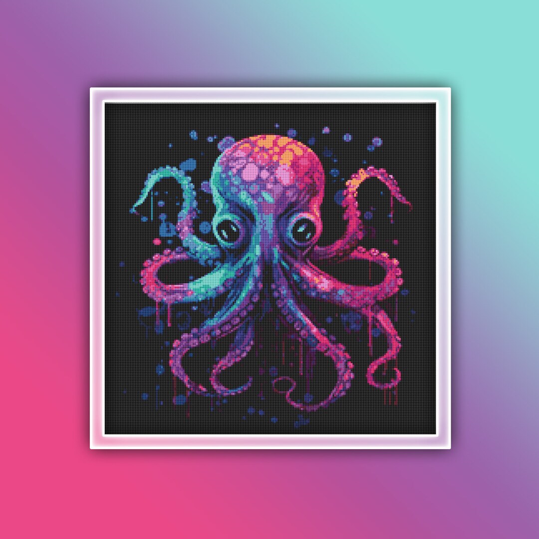 Octopus Cross Stitch Pattern 15 Instant PDF Download - Octopus ...
