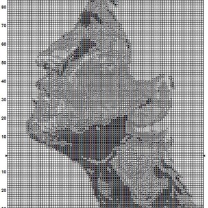 Face Cross Stitch Pattern 1 Instant PDF Download - Woman Watercolor ...
