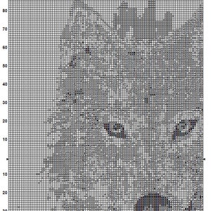 Wolf Cross Stitch Pattern 5 Instant PDF Download - Wolf Watercolor ...