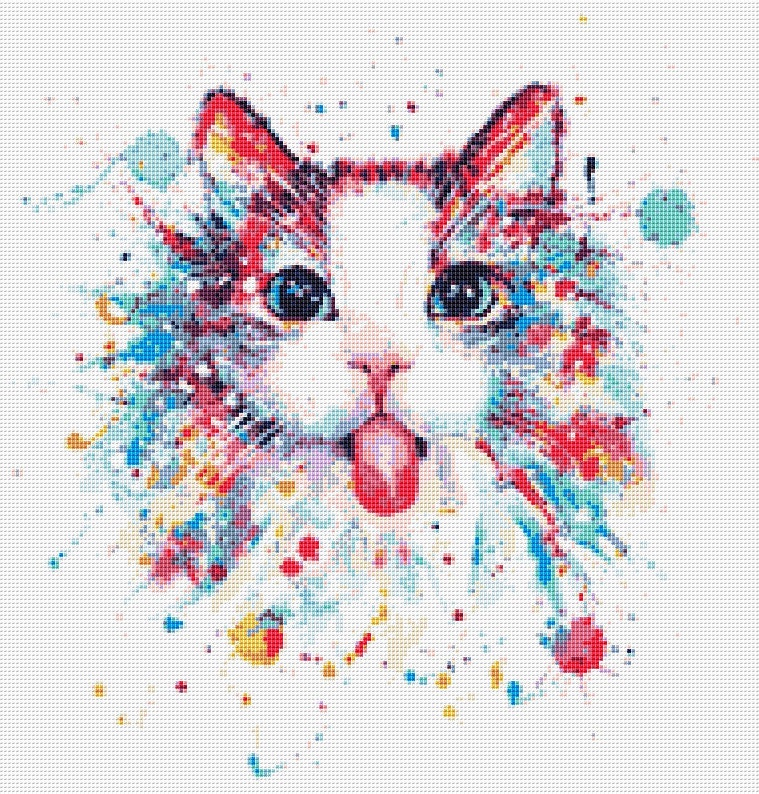 Cat Cross Stitch Pattern 12 Instant PDF Download Kitty - Etsy