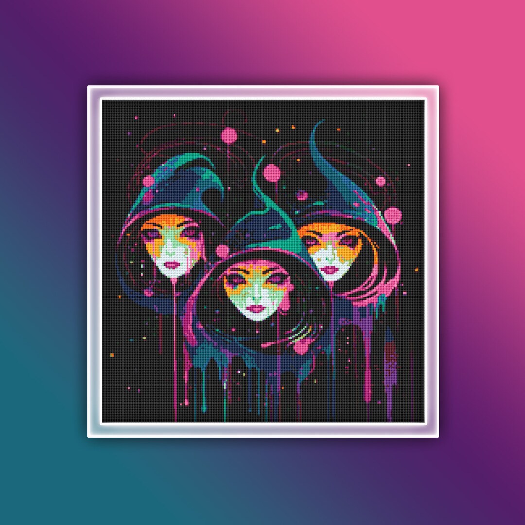 Three Witches Cross Stitch Pattern 1 Instant PDF Download - Woman ...