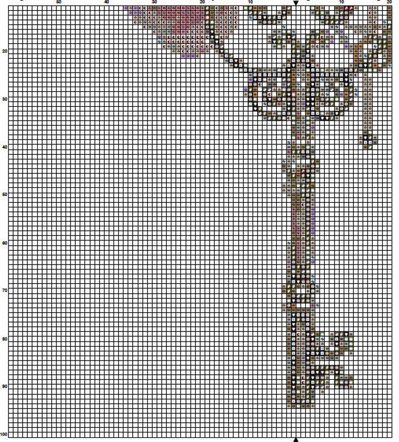 Rose Key Cross Stitch Pattern 2 Instant PDF Download Roses - Etsy