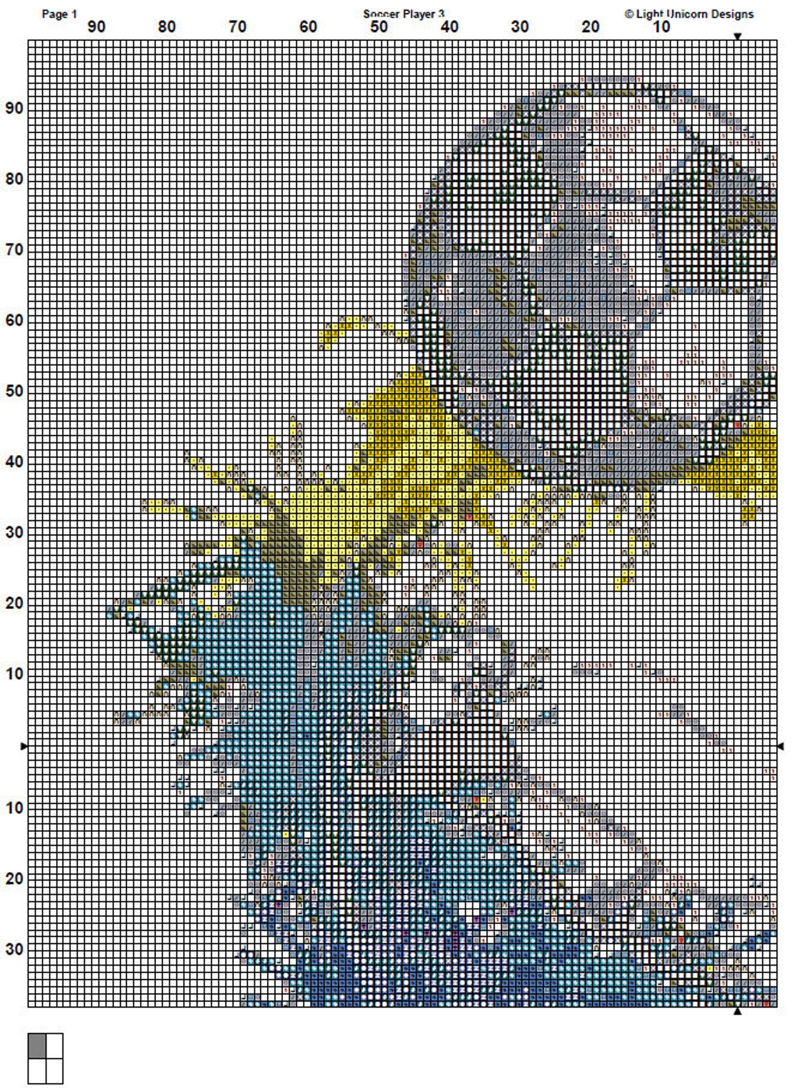 Soccer Player Cross Stitch Pattern 3 Instant Download Instant PDF ...