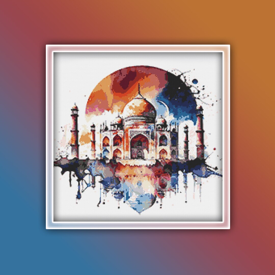 Taj Mahal Cross Stitch Pattern 3 Instant PDF Download - India ...