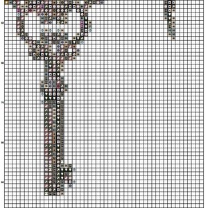 Rose Key Cross Stitch Pattern 1 Instant PDF Download Roses - Etsy
