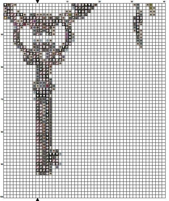 Rose Key Cross Stitch Pattern 1 Instant PDF Download Roses | Etsy