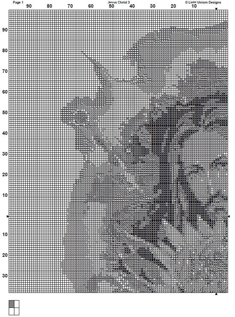 Jesus Christ Cross Stitch Pattern 3 Instant PDF Download - Jesus of ...