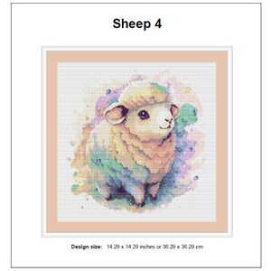 Sheep Cross Stitch Pattern 4 Instant Download Instant PDF Download ...