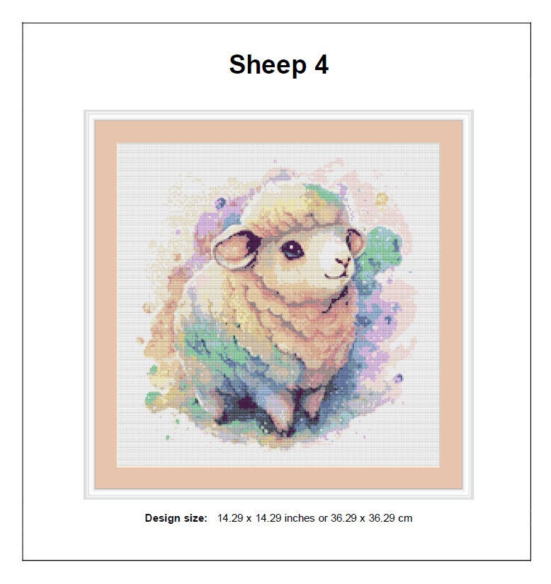 Sheep Cross Stitch Pattern 4 Instant Download Instant PDF Download ...