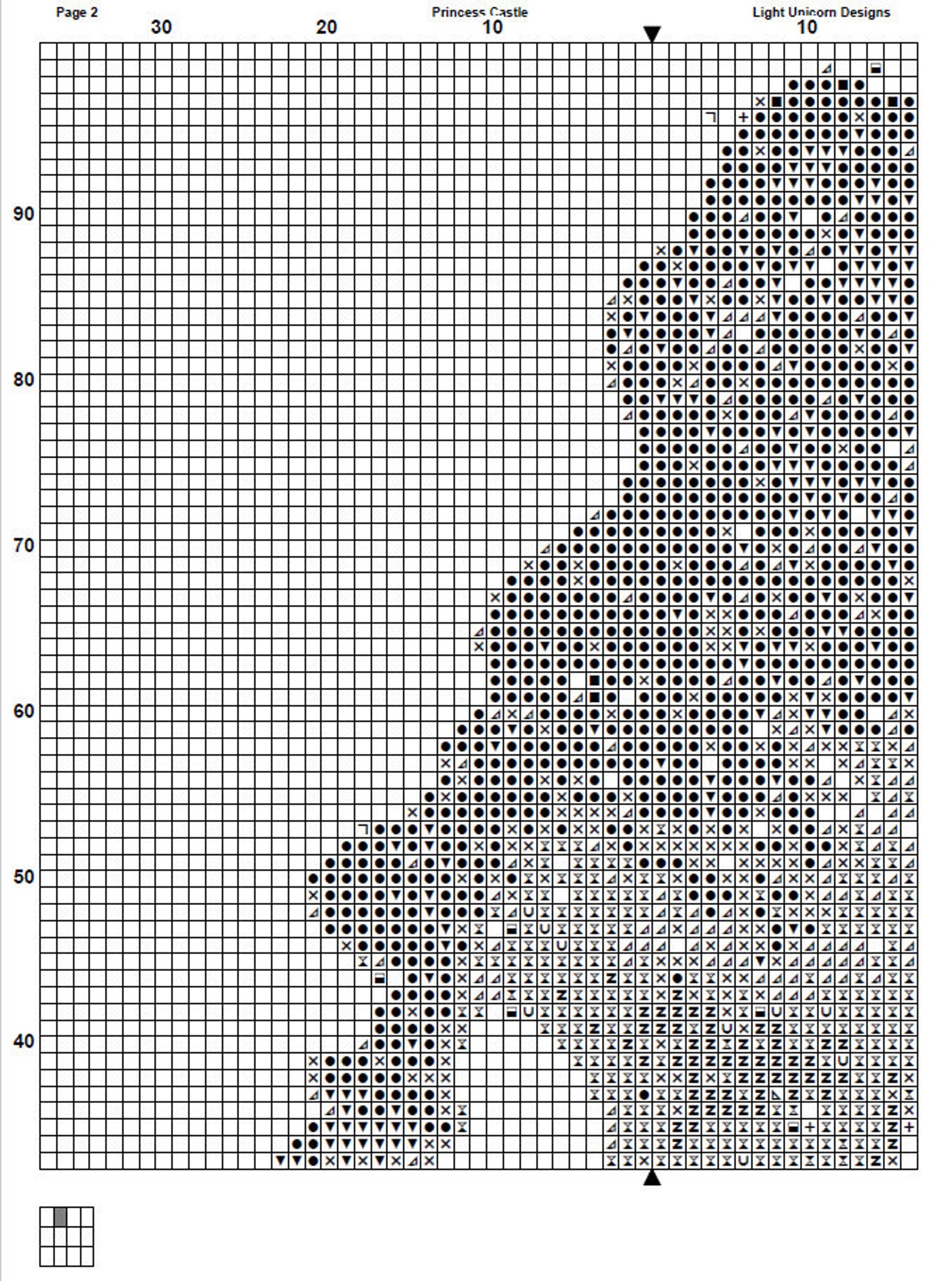Princess Castle Stitch Pattern 10 Instant PDF Download Princess ...