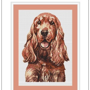 Cocker Spaniel Cross Stitch Pattern 1 Instant PDF Download - Dog ...