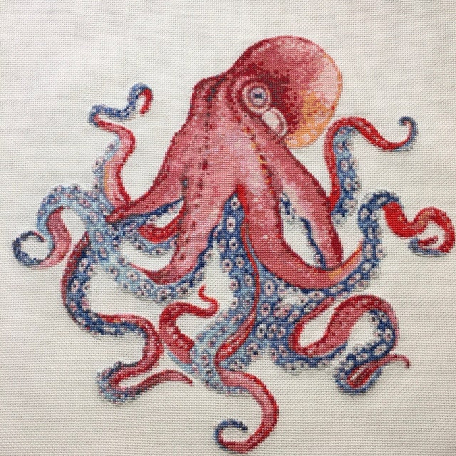 Octopus Cross Stitch Pattern 4 Instant PDF Download Octopus - Etsy