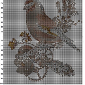 Bird Cross Stitch Pattern 2 Instant PDF Download - Bird Watercolor ...