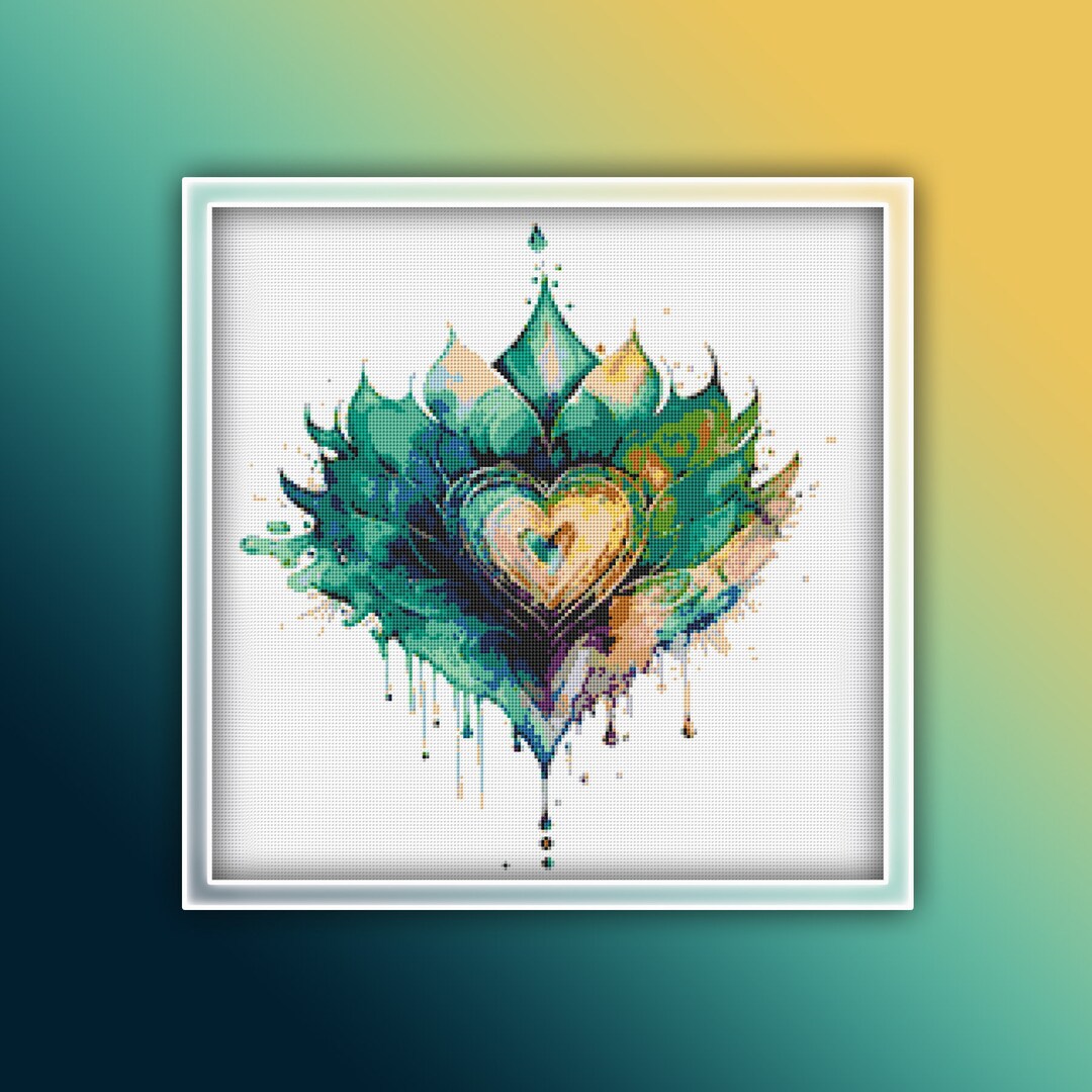 Heart Chakra Cross Stitch Pattern 1 Instant Download Instant PDF ...