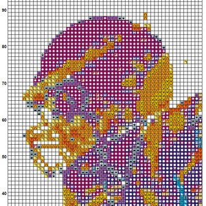 Football Player Cross Stitch Pattern 1 Instant Download Instant PDF ...