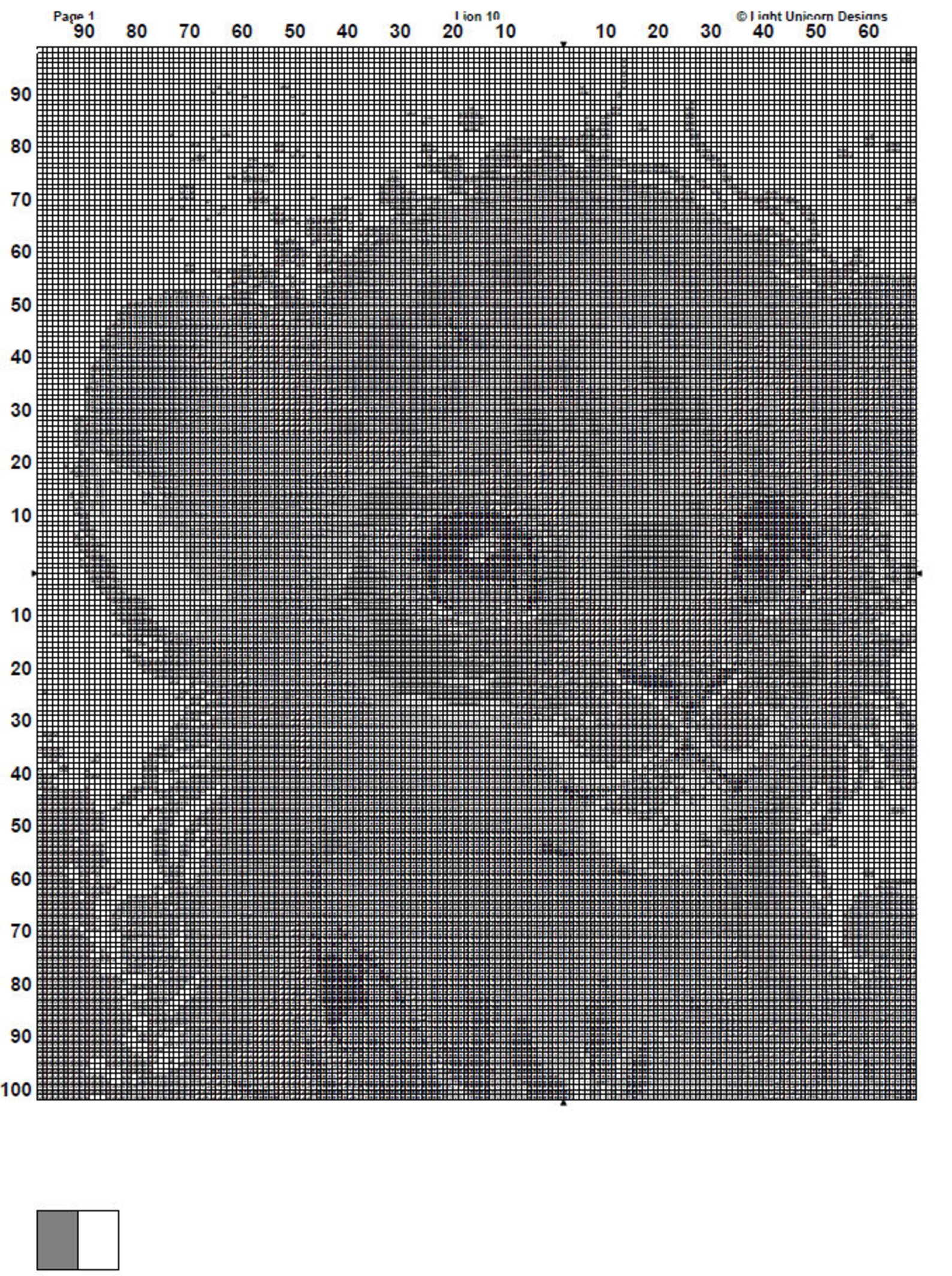 Lion Cross Stitch Pattern 10 Instant PDF Download - Lion Cub Watercolor ...