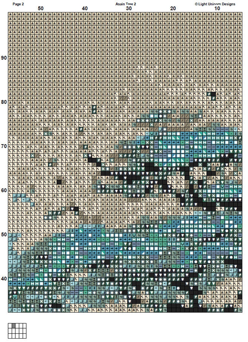 Asian Tree Cross Stitch Pattern 2 Instant PDF Download | Summer Tree ...