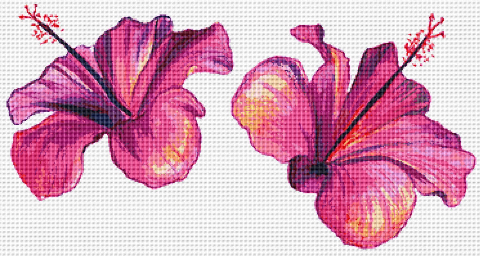 Hibiscus Flower Cross Stitch Pattern Instant PDF Download - Etsy