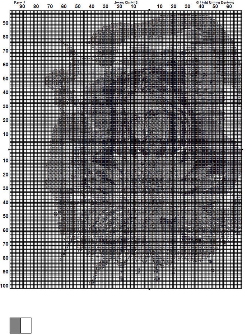 Jesus Christ Cross Stitch Pattern 3 Instant PDF Download - Jesus of ...