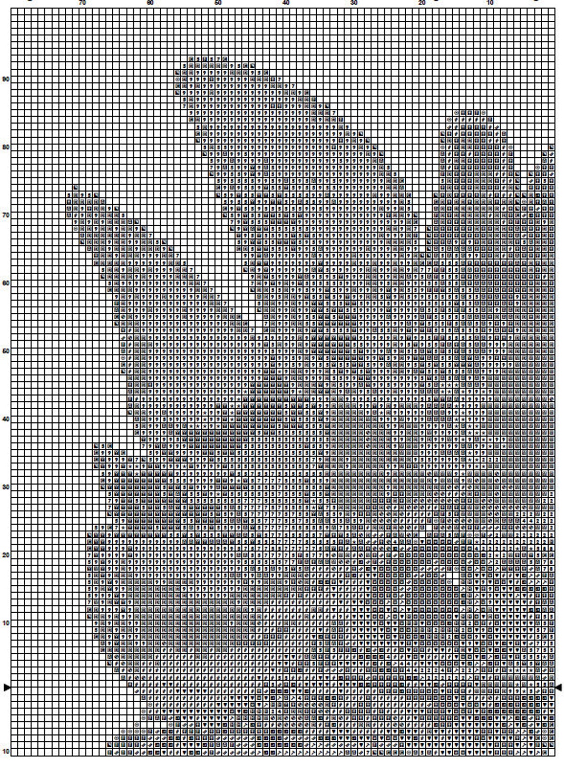 Rooster Cross Stitch Pattern 1 Instant PDF Download Chicken | Etsy